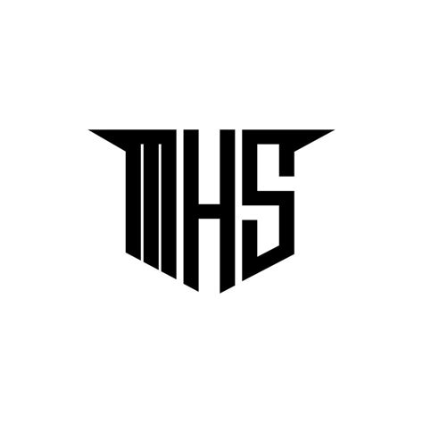 Mhs Letter Logo Design With White Background In Illustrator Logo