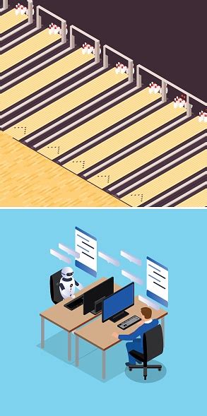 로봇 아이소메트릭 3d 벡터로 온라인으로 대화하는 사업가 인공지능에 대한 스톡 벡터 아트 및 기타 이미지 인공지능 인적