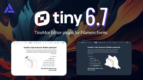 tinyeditor by amid esfahani filament