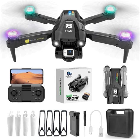 Kqjqs Pro Drone With K Camera Gps Obstacle Avoidance Auto Return Foldable Quadcopter
