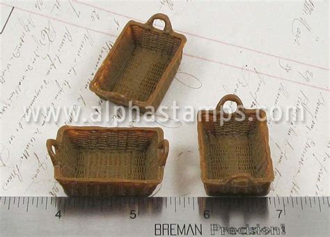 Rectangular Faux Wicker Bread Basket Alpha Stamps