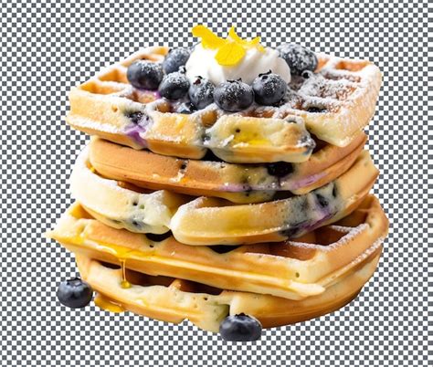 Premium Psd So Sweet Blueberry Lemon Poppy Isolated On Transparent Background