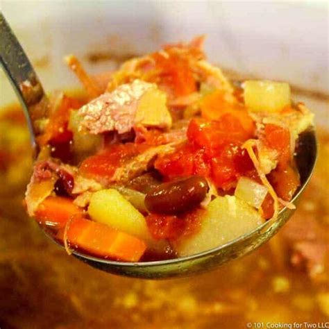 Crock Pot Ham Bone Vegetable Soup 101 Cooking For Two