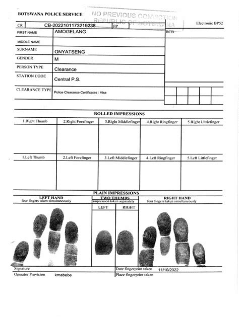 Non Criminal Record Certificate Pdf