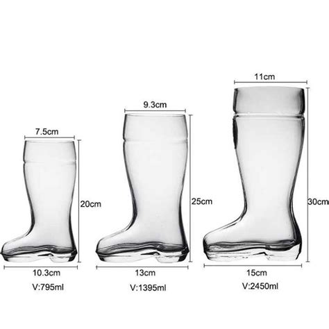 1 Liter Glass Das Boot Shape Glass Beer Mug Drinking Glasses Cups Beer