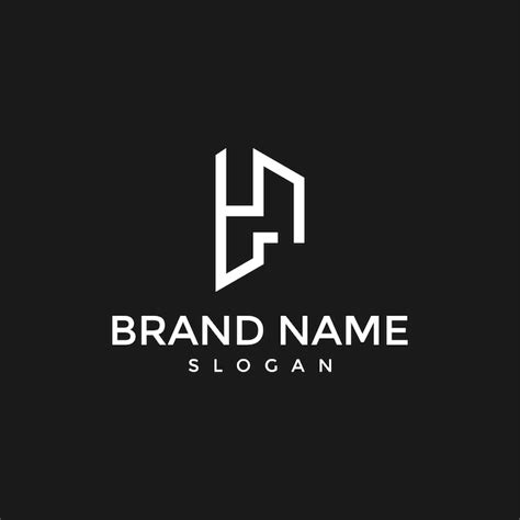 Premium Vector Initial Letter Ph Hp Ch Hc Minimal Monogram Art Logo White Color On Black