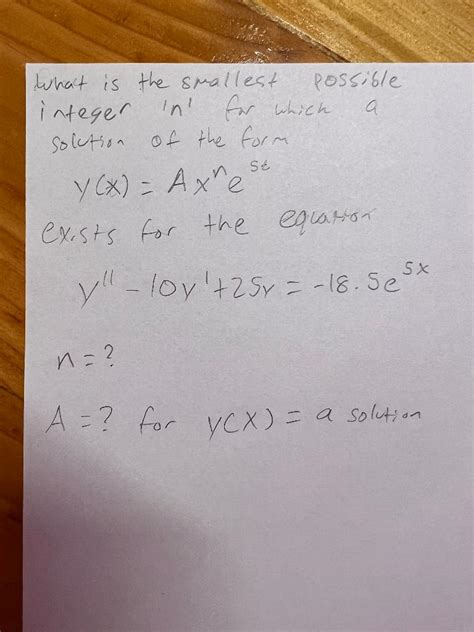 Solved What Is The Smallest Possible Integer N For Which A Chegg