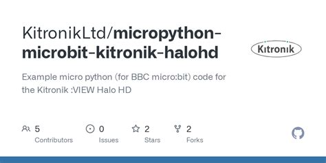 Github Kitronikltd Micropython Microbit Kitronik Halohd Example