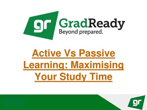 Ppt Active Vs Passive Learning Maximising Your Study Time Powerpoint