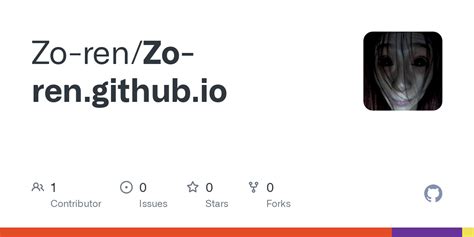 GitHub Zo Ren Zo Ren Github Io