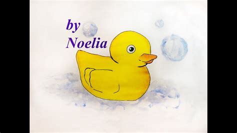 How To Draw A Duck For The Bath как нарисовать резиновую уточку для