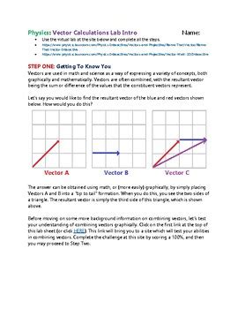 Physics Vector Calculations Lab Introduction By Creative Curricula