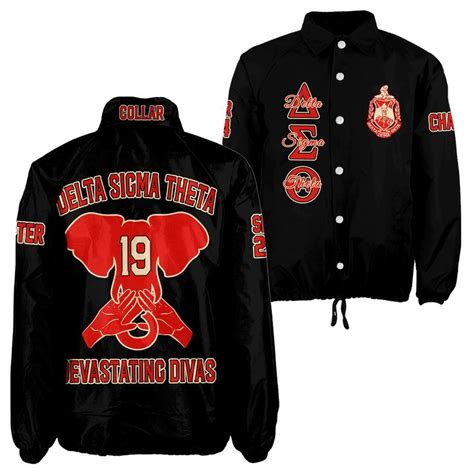 Ireishprint Delta Sigma Theta Custom Chapter Crossing Jacket Personalized Elephant Hand Sign