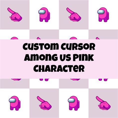 Cursor Custom Cursor Among Us Pink Character For Chrome Cursor Space