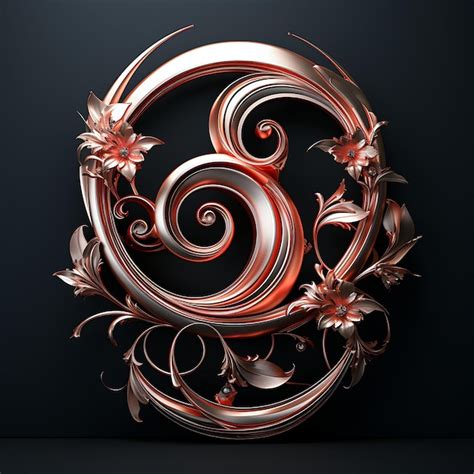 Premium Ai Image Elegant 3d Rendered Numbers And Letters In Luxurious