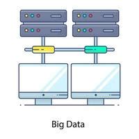 Computing Flat Outline Icon Networking Vector Art At Vecteezy
