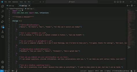 Thivani Muthukumar On Linkedin Codealpha Pythonprogramming Chatbot