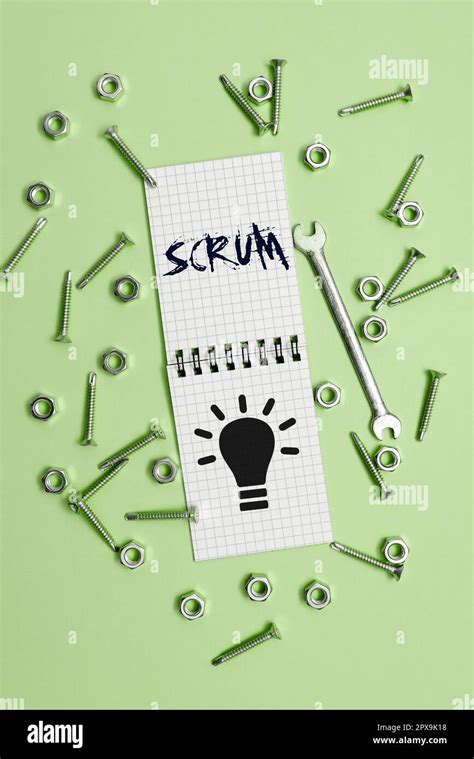 Conceptual Caption Scrum Business Approach Handwriting As Distinct From Print Written