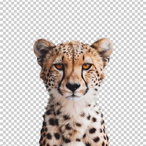 Premium Psd Cheeta On Isolated White Background