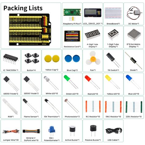 Raspberry Pi Pico Ultimatecompletebasic Sensor Starter Kit Education Diy Kit With Micropython