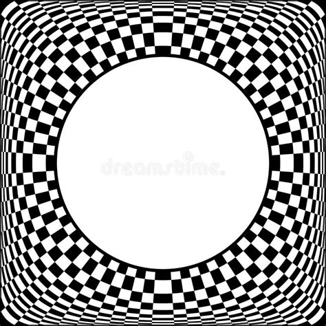 Abstract Geometric Chequered Pattern 3d Illusion Effect Stock Vector