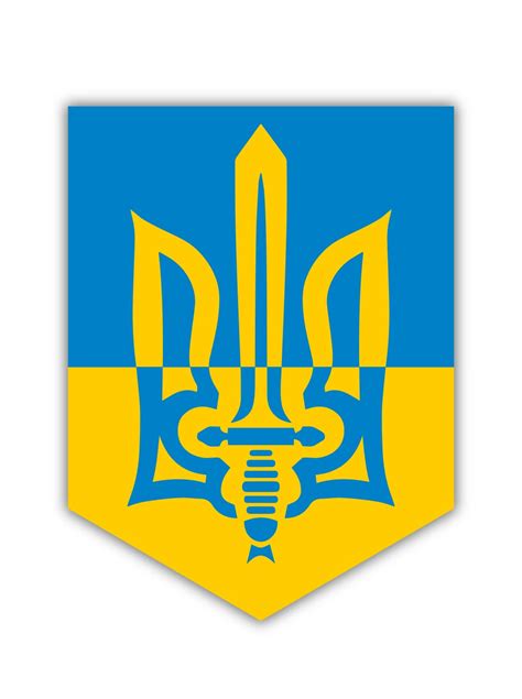 Наклейка Герб України Тризуб на машину купити у виробника Бюро