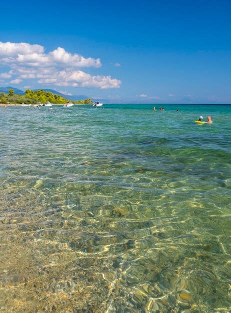 Premium Photo Beach Of Greek Spa Resort Loutra Edipsou On Island Evia