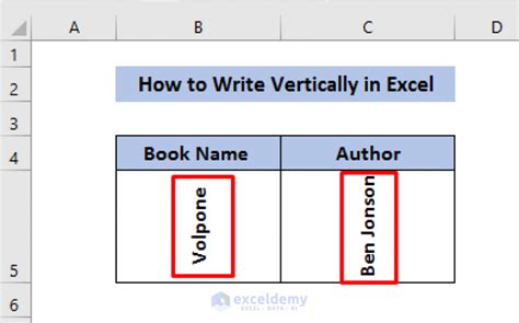 How To Write Vertically In Excel 2 Ways Exceldemy