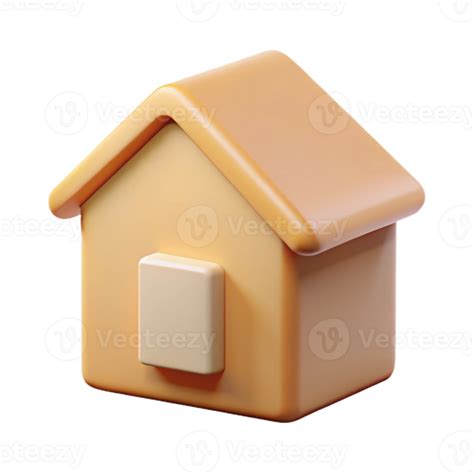 Dazzling Standout Simple House Character With A Square Base And Triangular Roof Crisp Edges