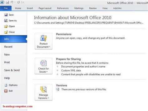 Microsoft Word 2010 IT Computer Training Learningcomputer