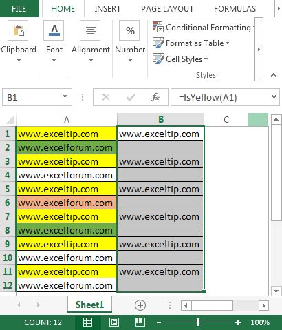 Extract Specific Color Index Using VBA
