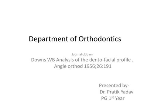 Downs Analysis Ppt