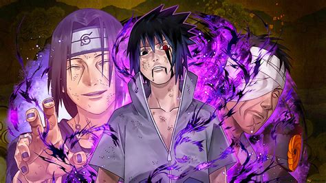 Itachi And Sasuke Wallpaper Computer Ilustrasi Mata Naruto Sharingan