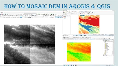 How To Mosaic Dem In Arcgis And Qgis Youtube