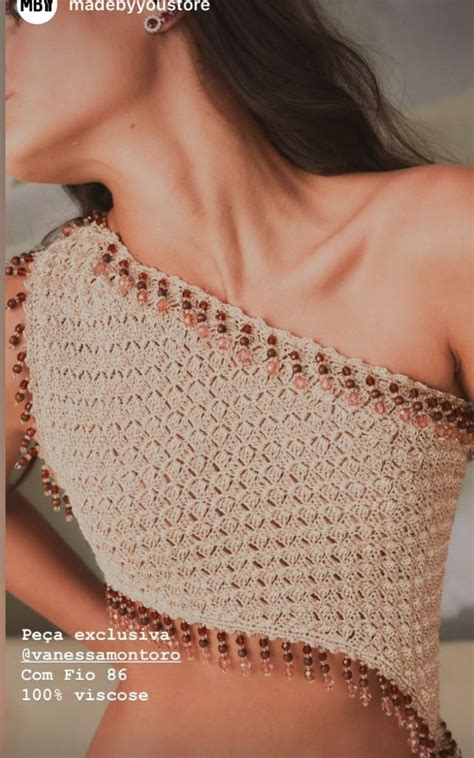 Pin De Muneerah Nalla Em Vanessa Montoro Roupas De Crochê Crop Top