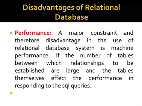 Advantages And Disadvantages Of Relational Databases Ppt