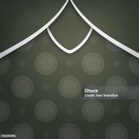 브랜드용 만다라 화이트 장식이 있는 진한 녹색 플라이어 고대의에 대한 스톡 벡터 아트 및 기타 이미지 고대의 공주 꽃 식물 Istock