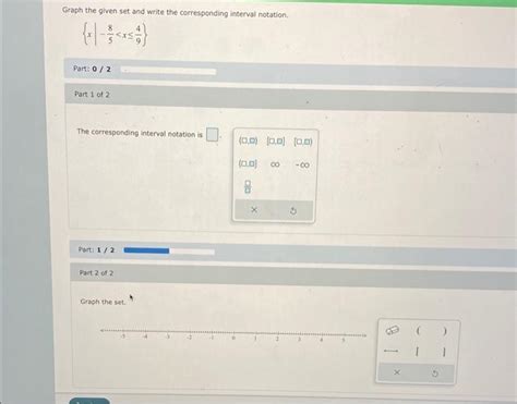 Solved Graph The Given Set And Write The Corresponding