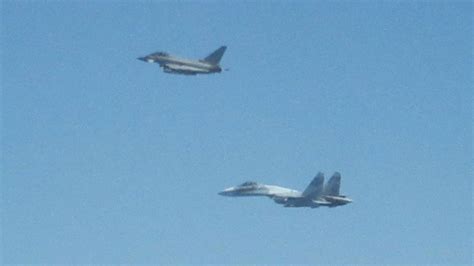Moment Raf Typhoons Intercept Russian Fighter Jets Flying Close To Nato
