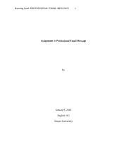 Eng Assignment Docx Running Head Professional Email Message