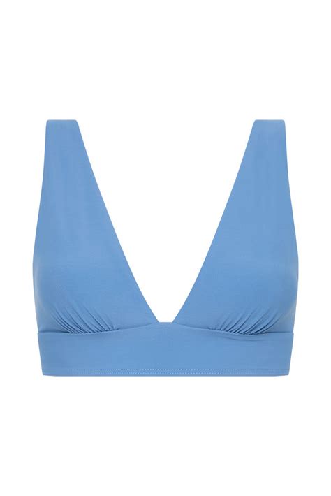 Bondi Born® Amelia Bikini Top In Delft Blue Australian Designer