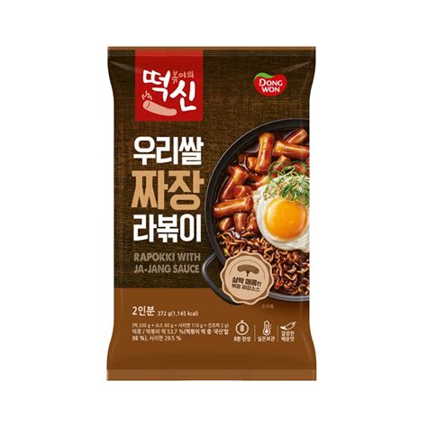 동원 떡볶이의신 우리쌀 짜장라볶이 372g 배민 장보기∙쇼핑