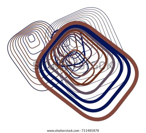 Geometric Conceptual Background Rounded Rectangle Pattern Stock Vector Royalty Free 711485878