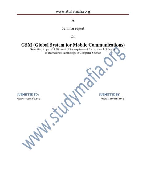 Cse Gsm Report Pdf Gsm Short Message Service