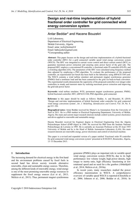 Pdf Design And Real Time Implementation Of Hybrid Fractional Order