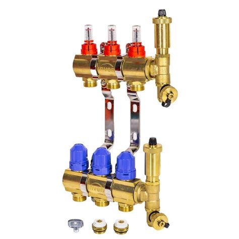 Underfloor Heating Manifold Brass Ufh 2 12 Circuits Set