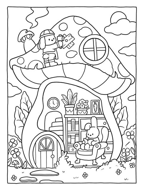 Digital Coloring Pages Etsy Cartoon Coloring Pages Detailed