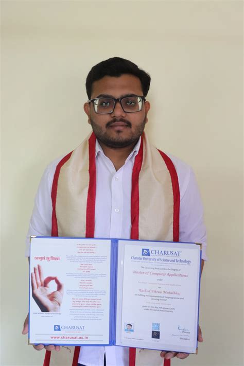 graduation mca charusatconvocation2025 milestone gratitude dhruv