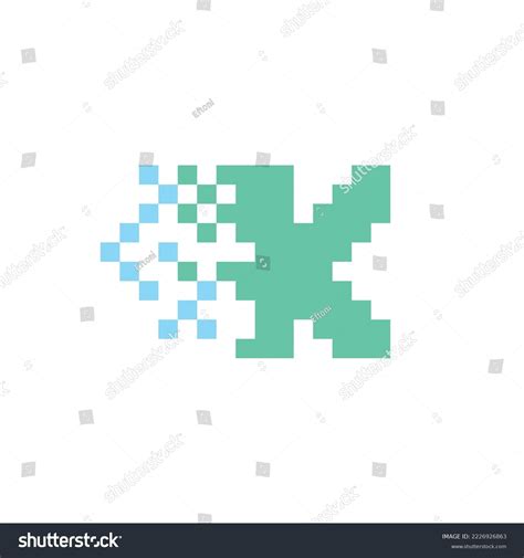Pixel Art Letter K Logo Simple Stock Vector Royalty Free Shutterstock