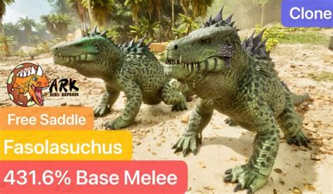 ARK SURVIVAL ASCENDED Pve Base Melee Fasolasuchus Top Stats Faso PicClick UK